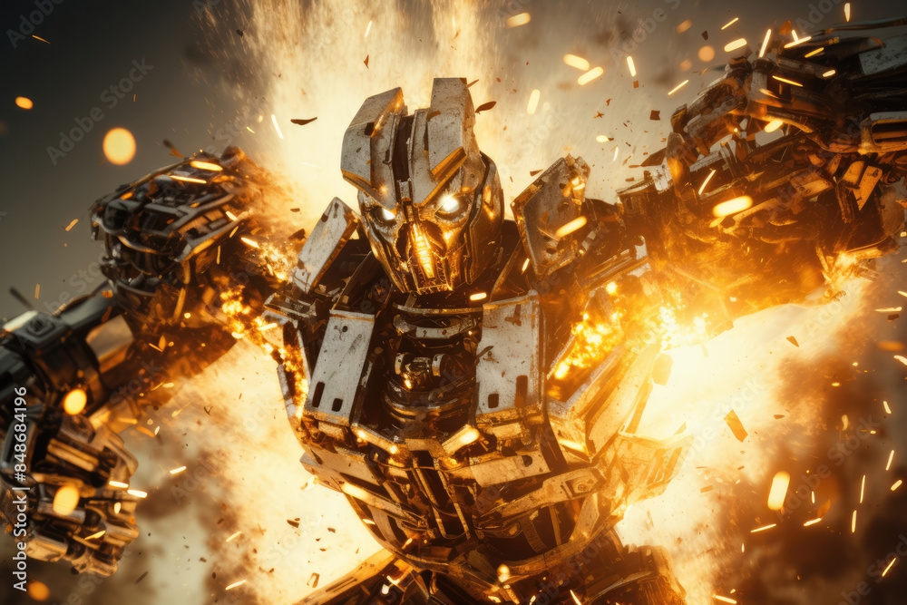 ロボット, サイボーグ, マシーン, 爆発, 火, 炎, 事故, 爆発するロボット, 爆発するサイボーグ, 機械, 破壊, robot ...