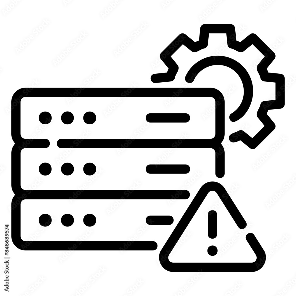Server Problem Outline Icon Stock Vector Adobe Stock
