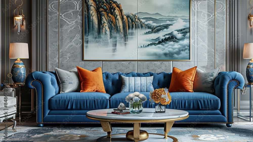 Elegant interior design. Modern interior design of the living room ...