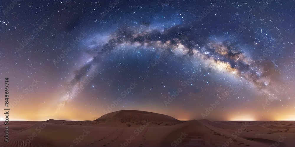 Astrological Phenomenon Milky Way and Earth Zodiacal Light in Desert ...