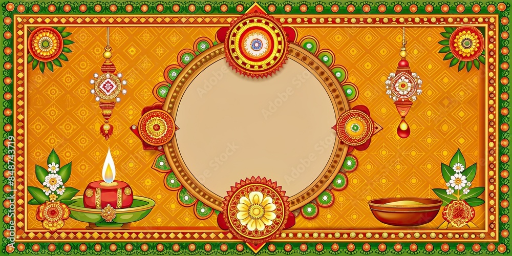 Traditional Upanayana ceremony invitation card with intricate designs ...