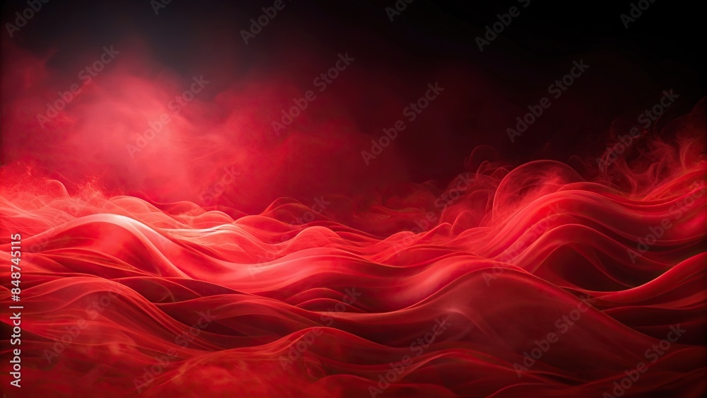 Abstract red wave background with red fog texture overlays, red ...