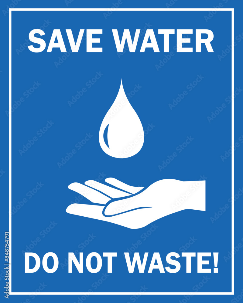 save water symbol hand try to conserve water sign save water warning ...