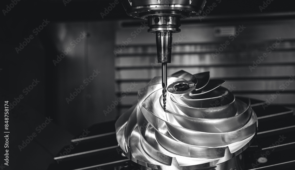 Process working CNC turning milling metal Industry machine cutting ...