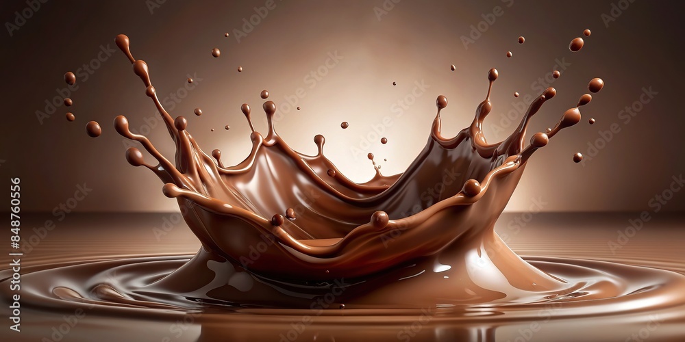 Liquid chocolate splash in a mesmerizing composition, chocolate, splash ...