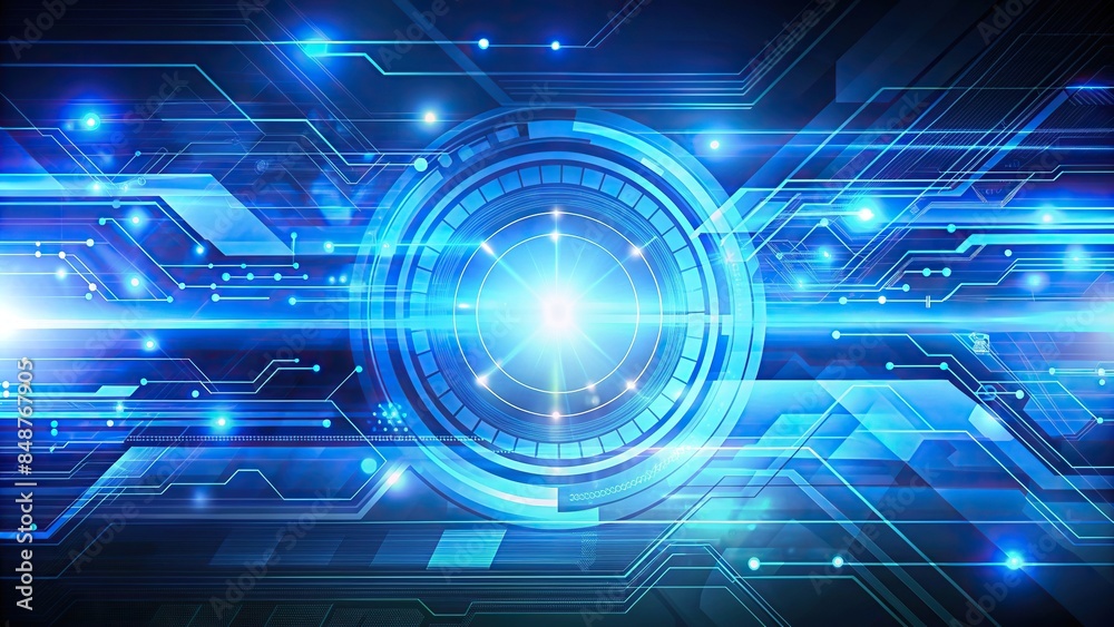 Abstract blue technology speed background with futuristic design ...