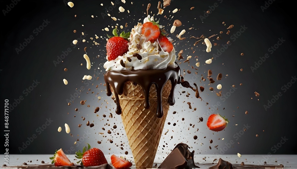 "Capture dynamic splashes of food in a flying food photography" with a ...