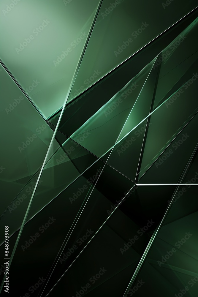 glass tangram background abstract architectural very dark green ...