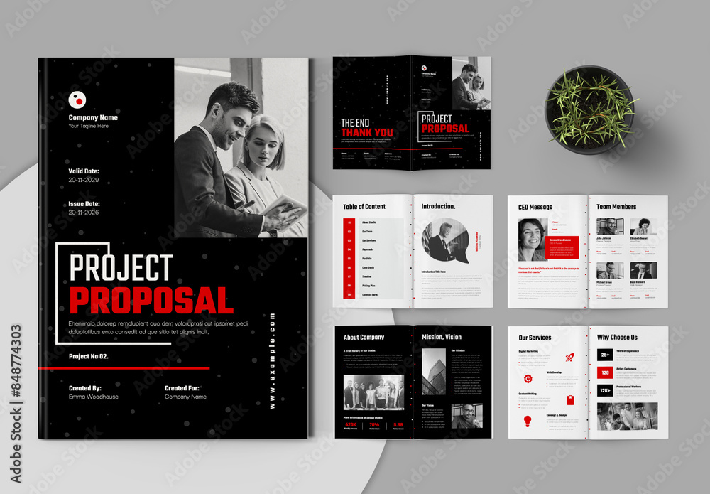 Project Proposal Template Stock Template | Adobe Stock