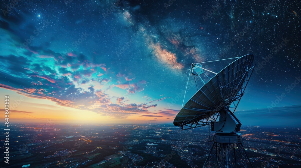 High-tech satellite technology enabling global TV and internet services ...