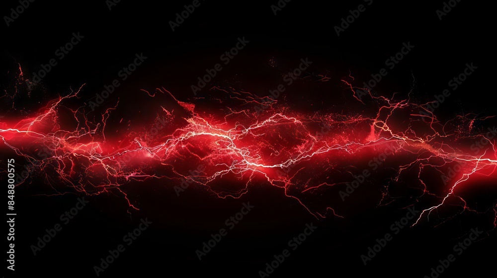 Thunder lightning vector electric power effect isolated on black ...
