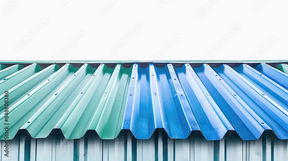 Isolated metal sheet profile for steel roofing panel construction with ...