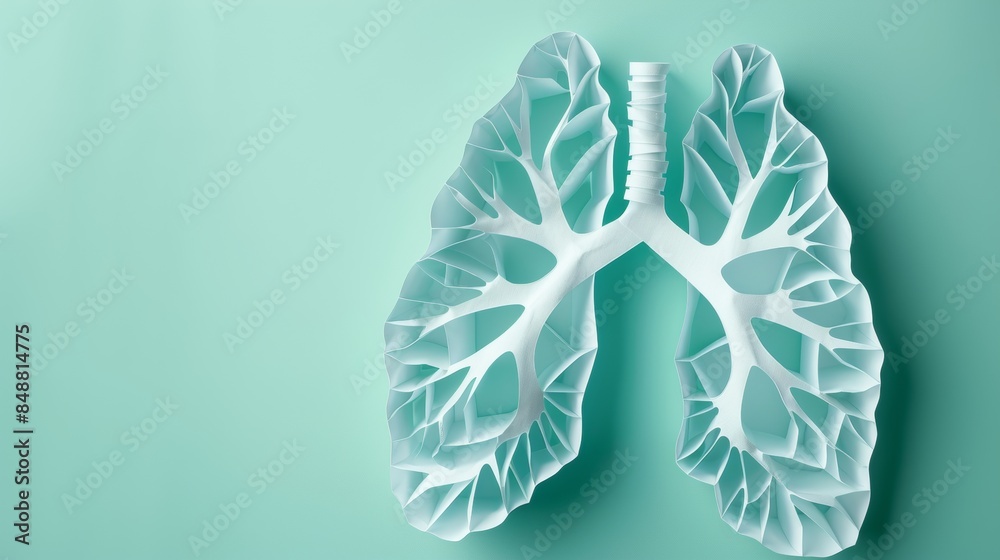 x ray image of lungs,White paper cut art style human lungs shape on ...