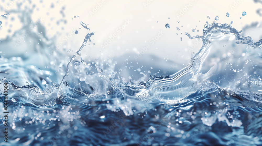 Realistic Water Surface Overlay. Transparent Background with Detailed ...