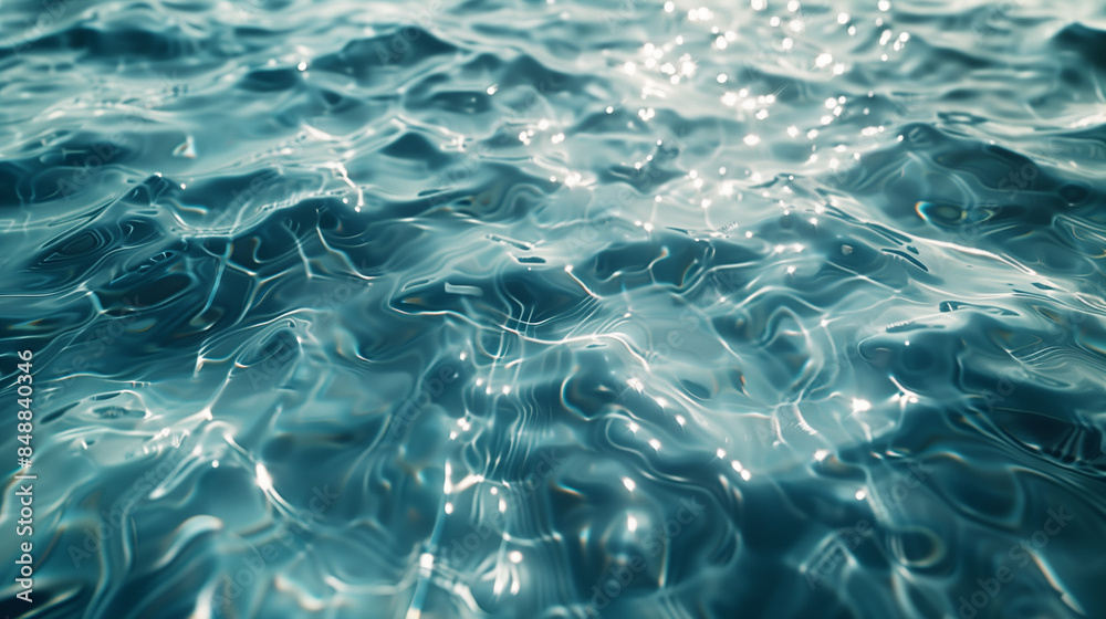 Realistic Water Surface Overlay. Transparent Background with Detailed ...