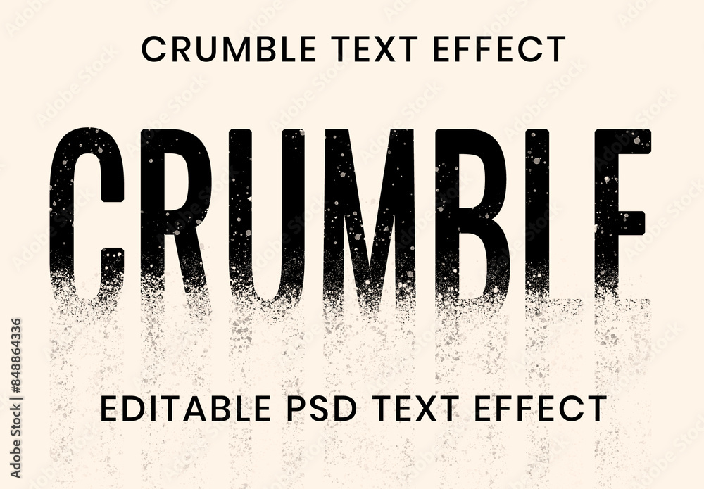 Crumble Text Effect Stock Template | Adobe Stock