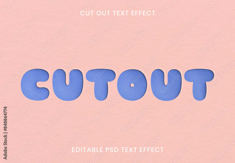 Cut Out Text Effect Stock Template | Adobe Stock