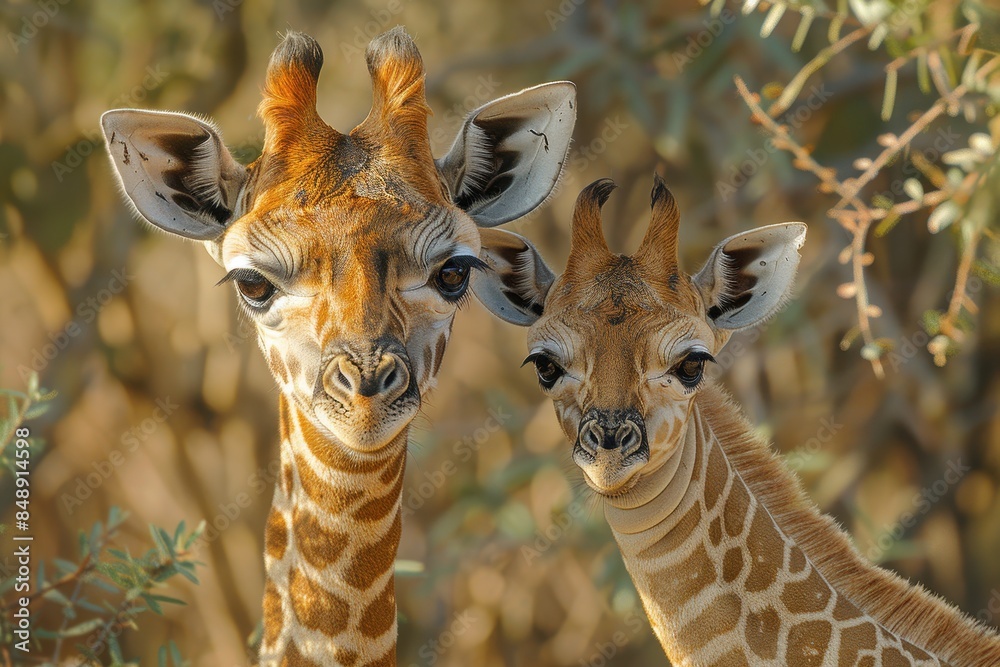 Baby Giraffe: A tall, gangly baby giraffe with large eyes and a long ...