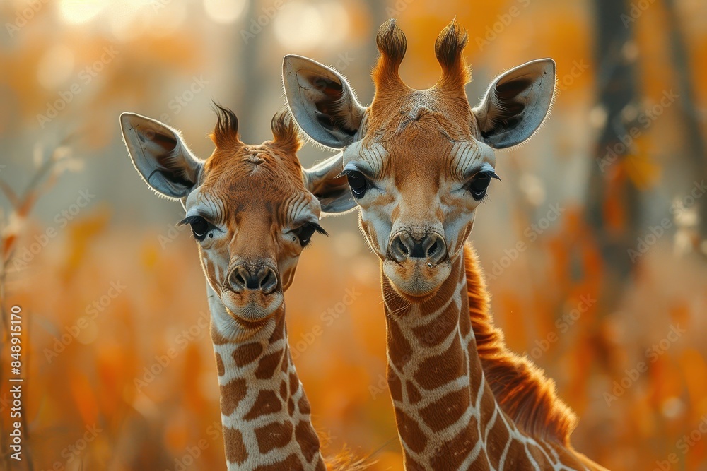 Baby Giraffe: A tall, gangly baby giraffe with large eyes and a long ...