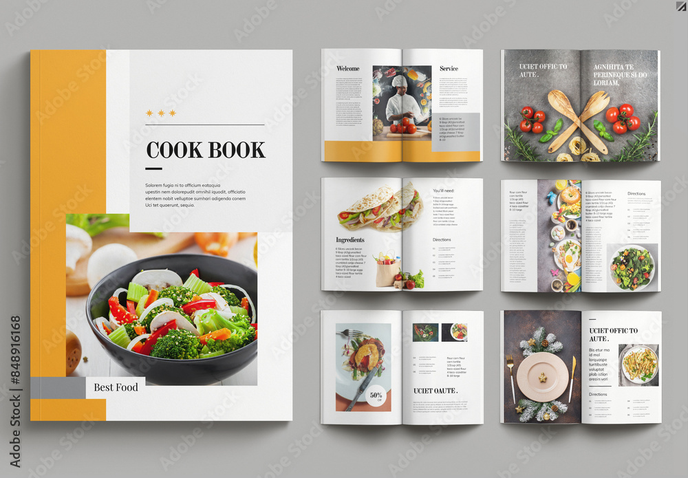 Cook Book Template Stock Template | Adobe Stock