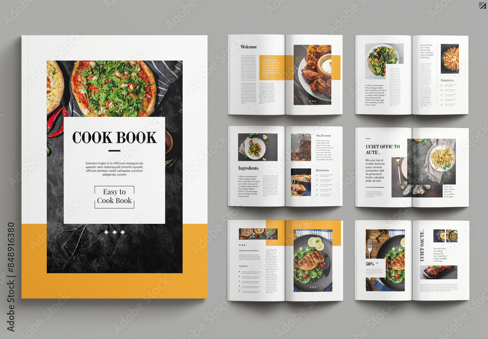 Cook Book Stock Template | Adobe Stock