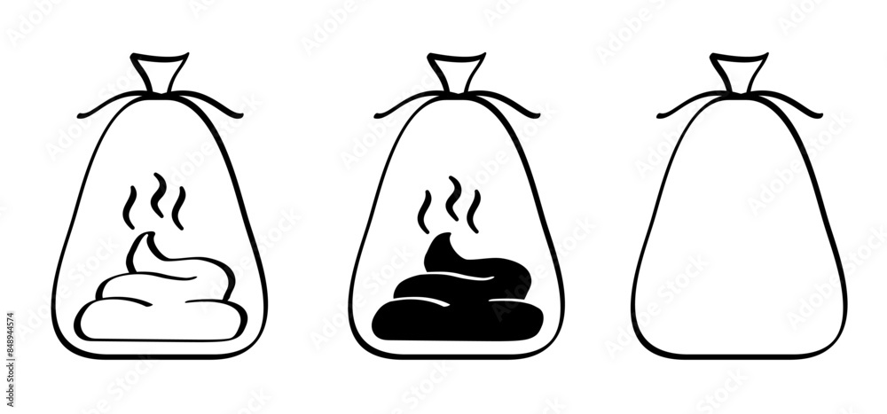 Hygienic bag for dogs. Clean up after your dog, poop, pooping or shit ...