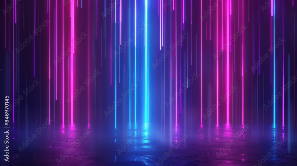 A purple and blue light strip is shown in the image. The strip is long ...