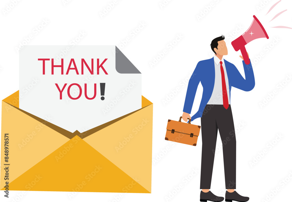 Thank you message, appreciation or greeting to client, customer or ...