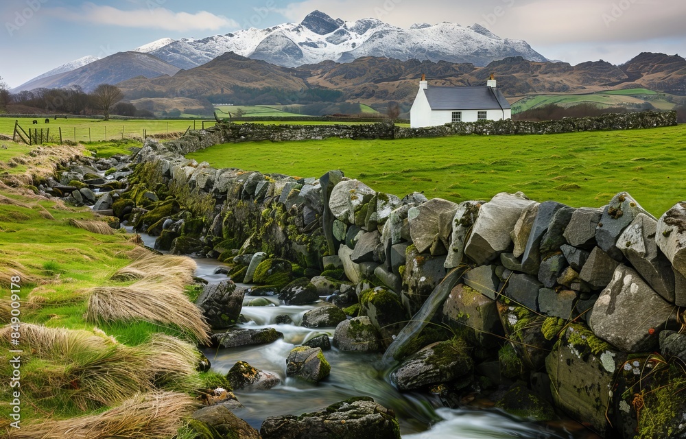 Photograph of the rugged beauty of Snowdonia National Park, with ...