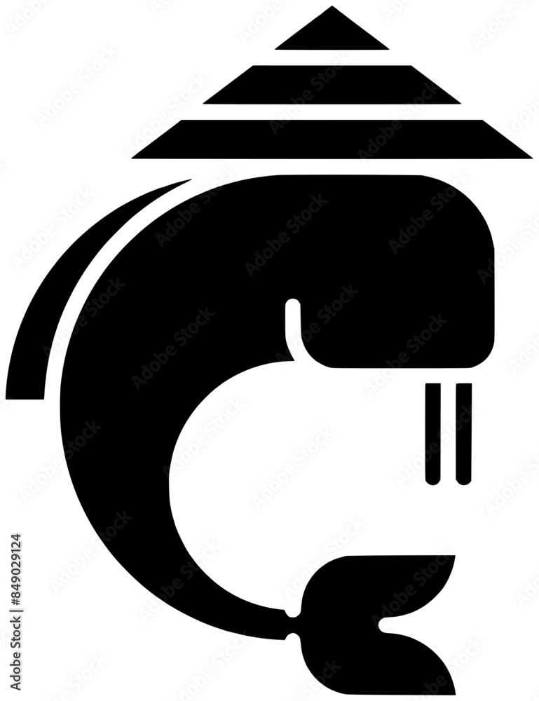 fish illustration animal silhouette catfish logo hat icon river outline ...