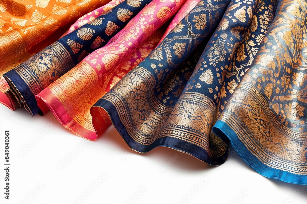 Beautiful Indiathemed wallpaper featuring detailed sari patterns, rich ...