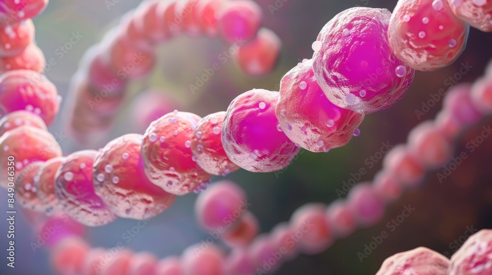 Streptococcus Pyogenes Bacteria 3d Computer Illustration Of