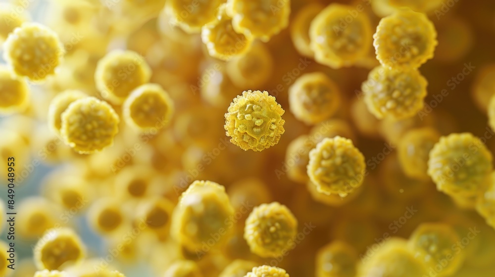 Streptococcus pyogenes bacteria. 3D computer illustration of ...