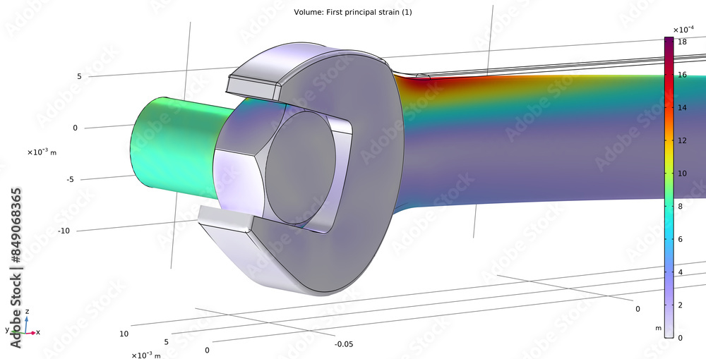 Investigation of properties of wrench and bolt model. 3D modeling and ...