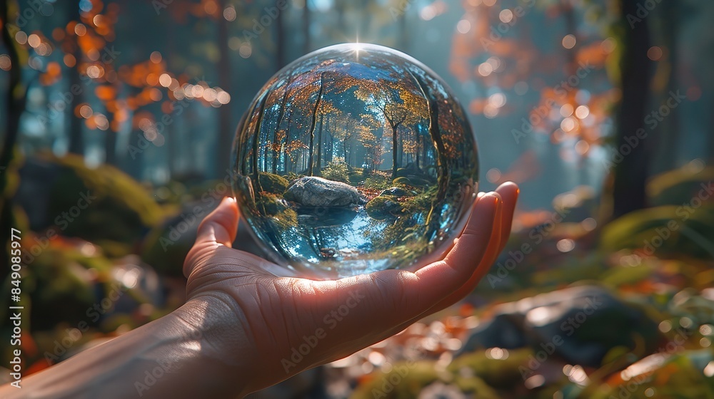 World Environment Day Concept: Small Green World Stock Illustration ...