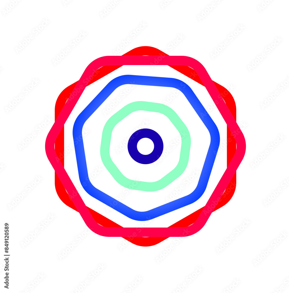 Geometric circle element. Circular, concentric and radial element Stock ...