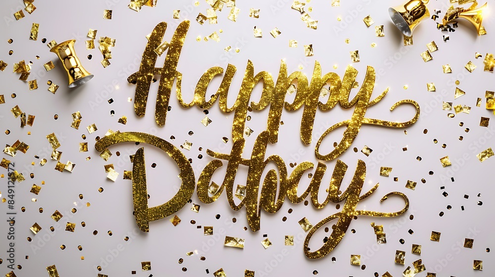 **Elegant Happy Father's Day text with cursive gold letters and subtle ...