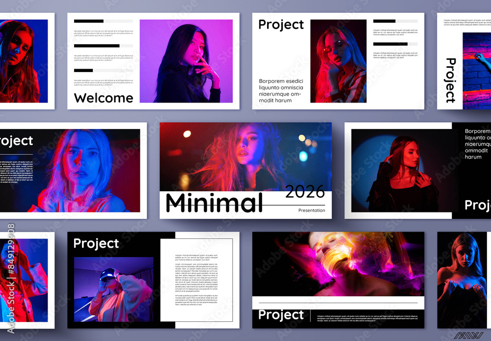 Minimal Clean Portfolio Presentation Layout Stock Template | Adobe Stock