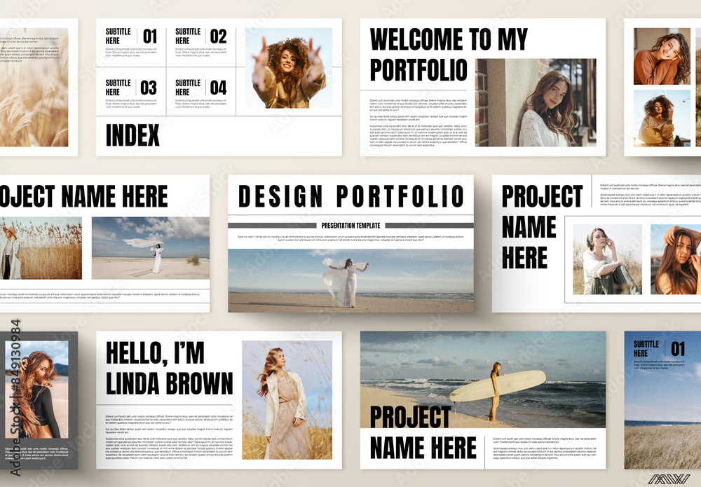Portfolio Presentation Layout Stock Template | Adobe Stock