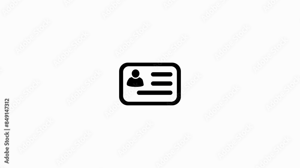 Identification card logo, national identity card icon, id card icon ...