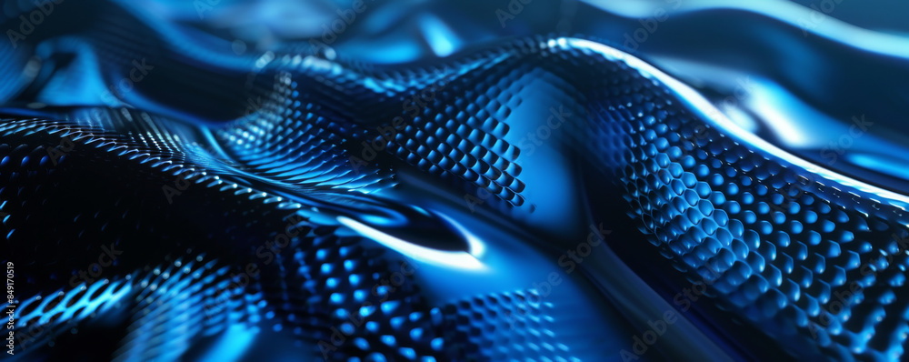 Futuristic matte blue background with subtle digital textures and ...