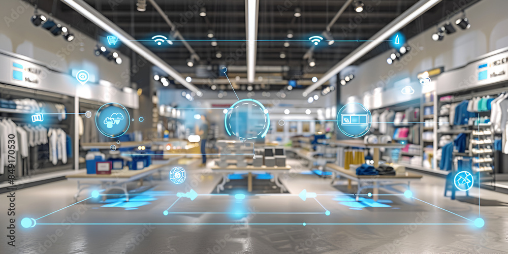 Smart retail store with augmented reality interface for modern shopping ...