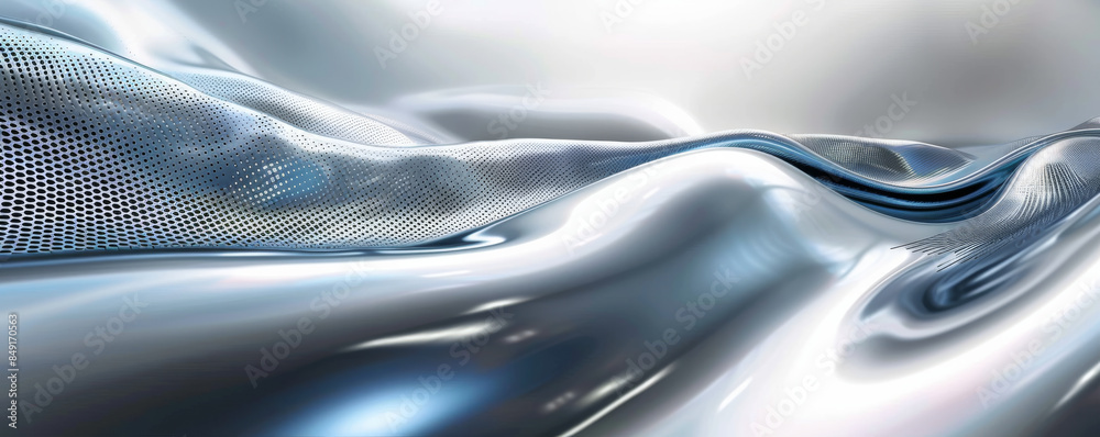 Futuristic matte silver background with subtle digital textures and ...
