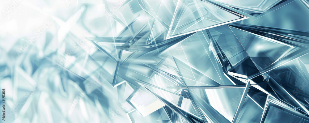 Modern glass shard background with sharp edges and transparent elements ...