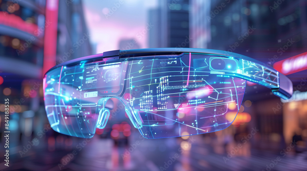 Smart Glasses Offering Augmented Reality Navigation in a Futuristic ...