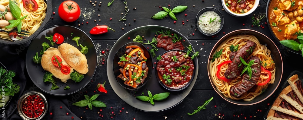 Food menu mockup for a restaurant, showcasing a variety of cuisines and ...