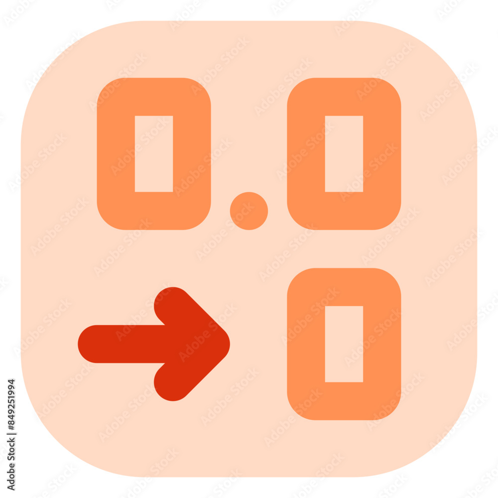 Editable reduce decimal place vector icon. Part of a big icon set ...