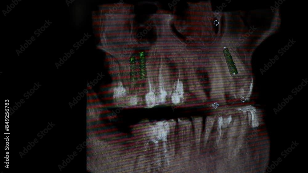CT scan concept: Video of the x-ray overview of an orthodontic tooth ...