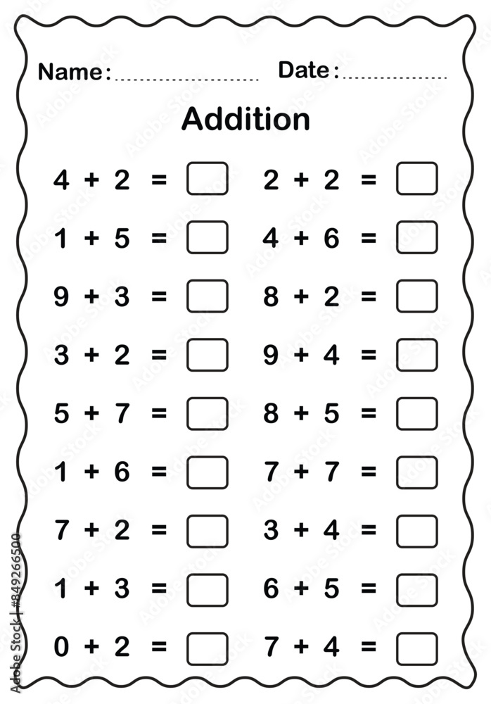 Addition worksheets for children, Educational children addition ...