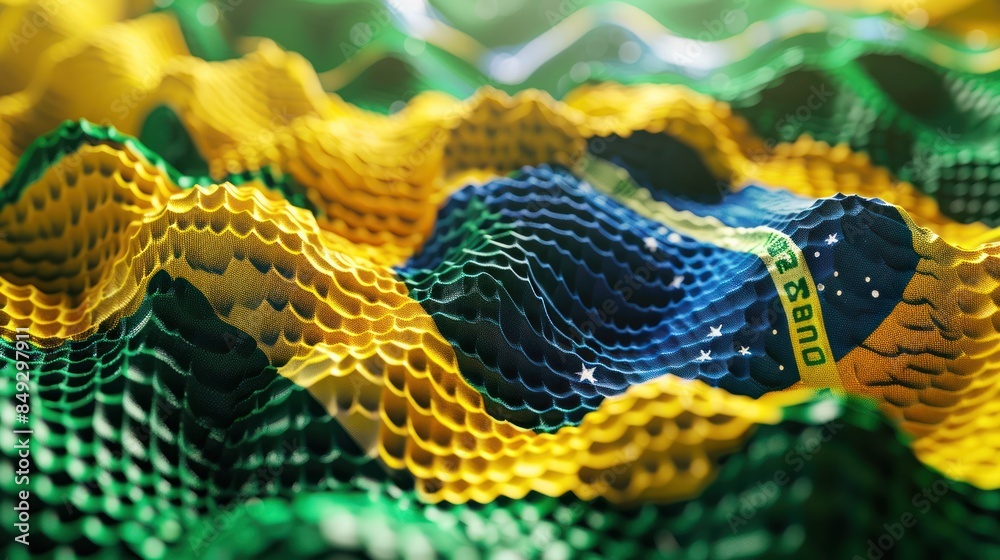 Visualize the pride of Brazil in a vibrant stock photo where the ...